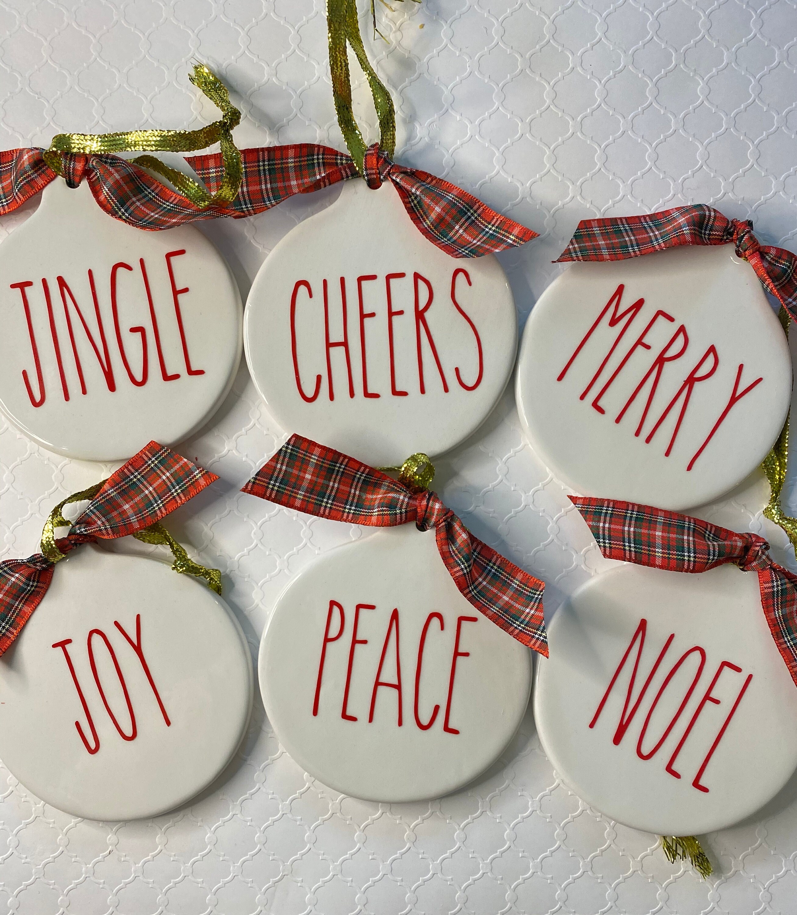 Rae Dunn Inspired Christmas Ornament | Etsy