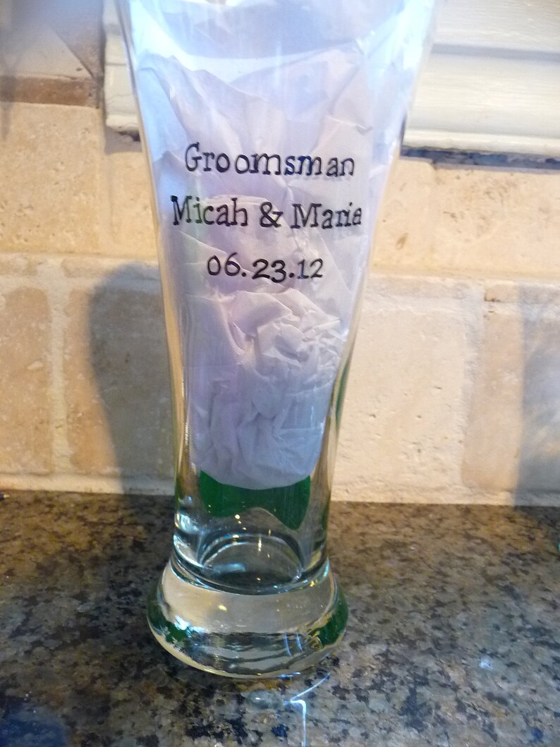 Hand Painted Personalized Pilsner Style Beer Glass for | Etsy