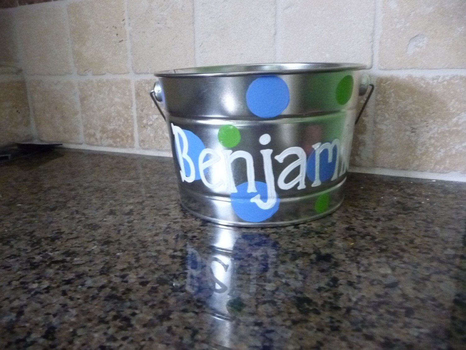 Hand Painted Metal Bucket - Etsy