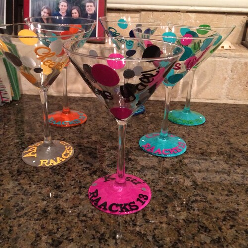 Personalized Zebra Bottom Martini Glass - Etsy
