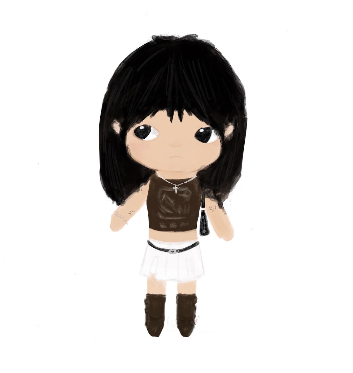 Custom Hirono Couple Portrait Illustration, Personalized Couple and ...