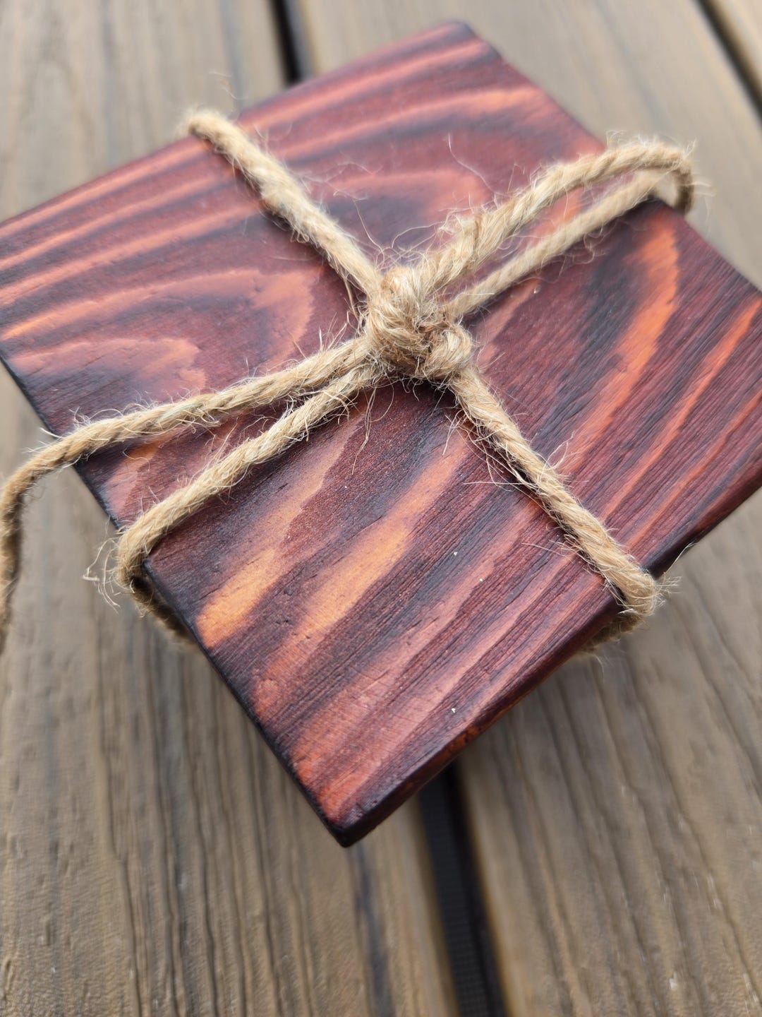 Rustic Wooden Coasters 4 Pack - Etsy