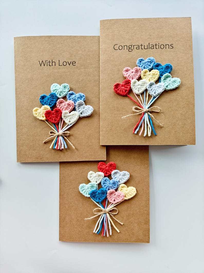 Handmade Crochet Greeting Card: Birthday, Congratulations ...