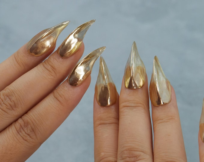 Westempress｜summer Dragon Claw Nails，acrylic Press on Nails，elegant ...