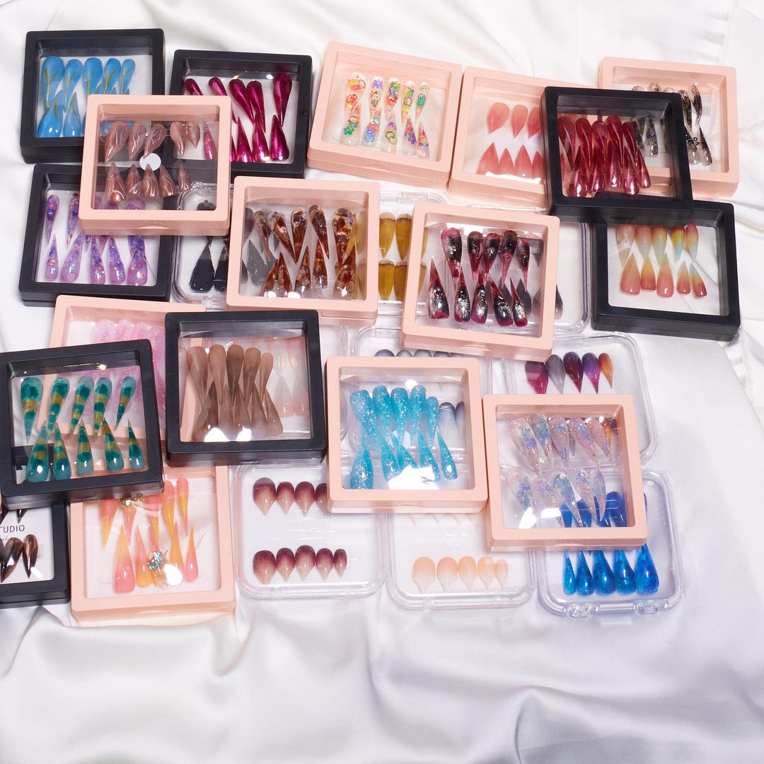 Mystery Box Randomly Wish Nails, Surprise Claw Nails, Handmade 3D ...