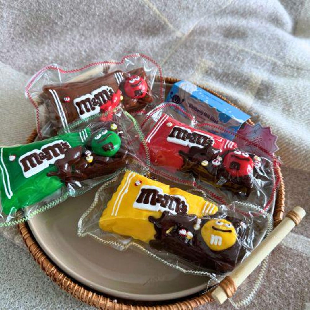 Handmade Hand-painted M&M Taba Squishy Set, ADHD DIY Keychain - Etsy