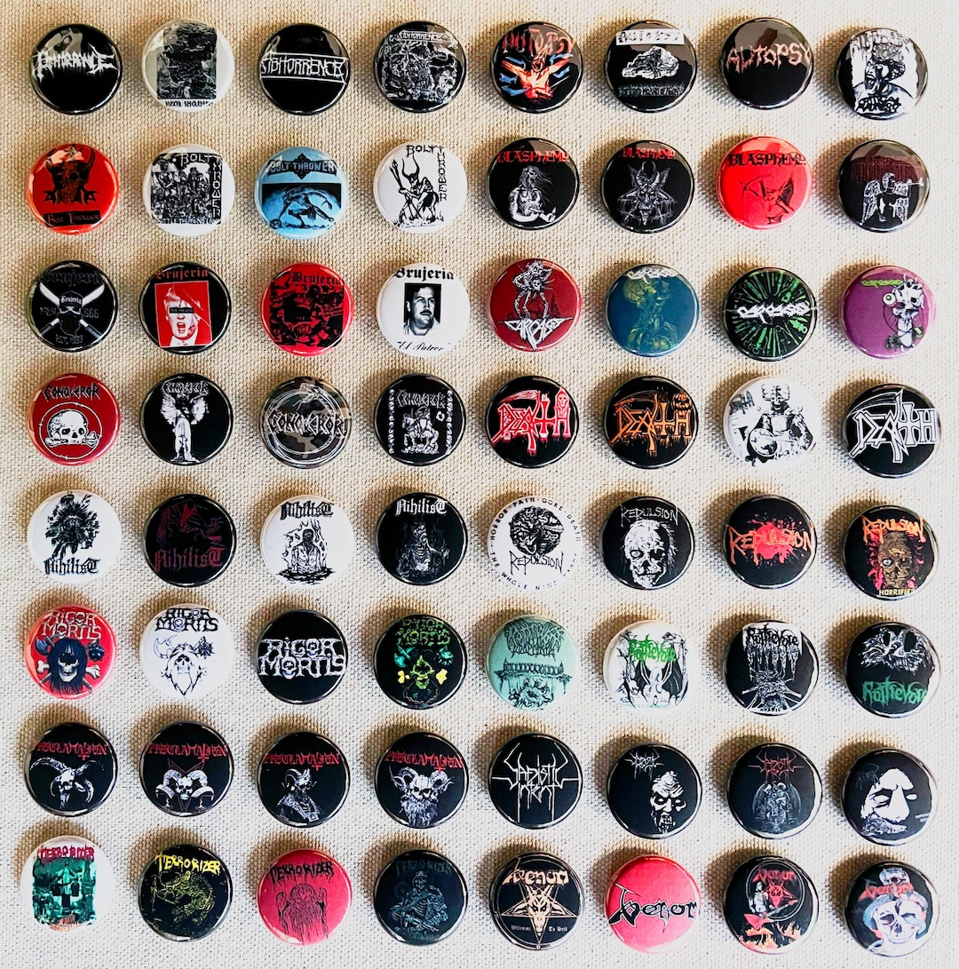 Death ~ Black ~ War ~ Bestial ~ Thrash METAL 1" Buttons Pins - Etsy