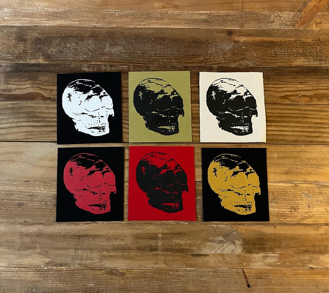 Man is the Bastard - Mitb - Right Facing Skull - Canvas Patch - Etsy