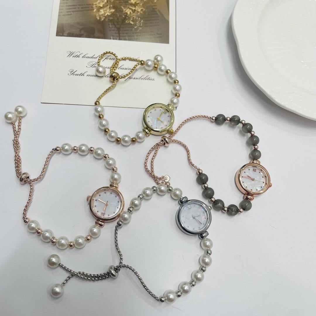 Pearl Watch Jewelry Handmade Beads,pearl Beads Bracelet Natural Mother ...