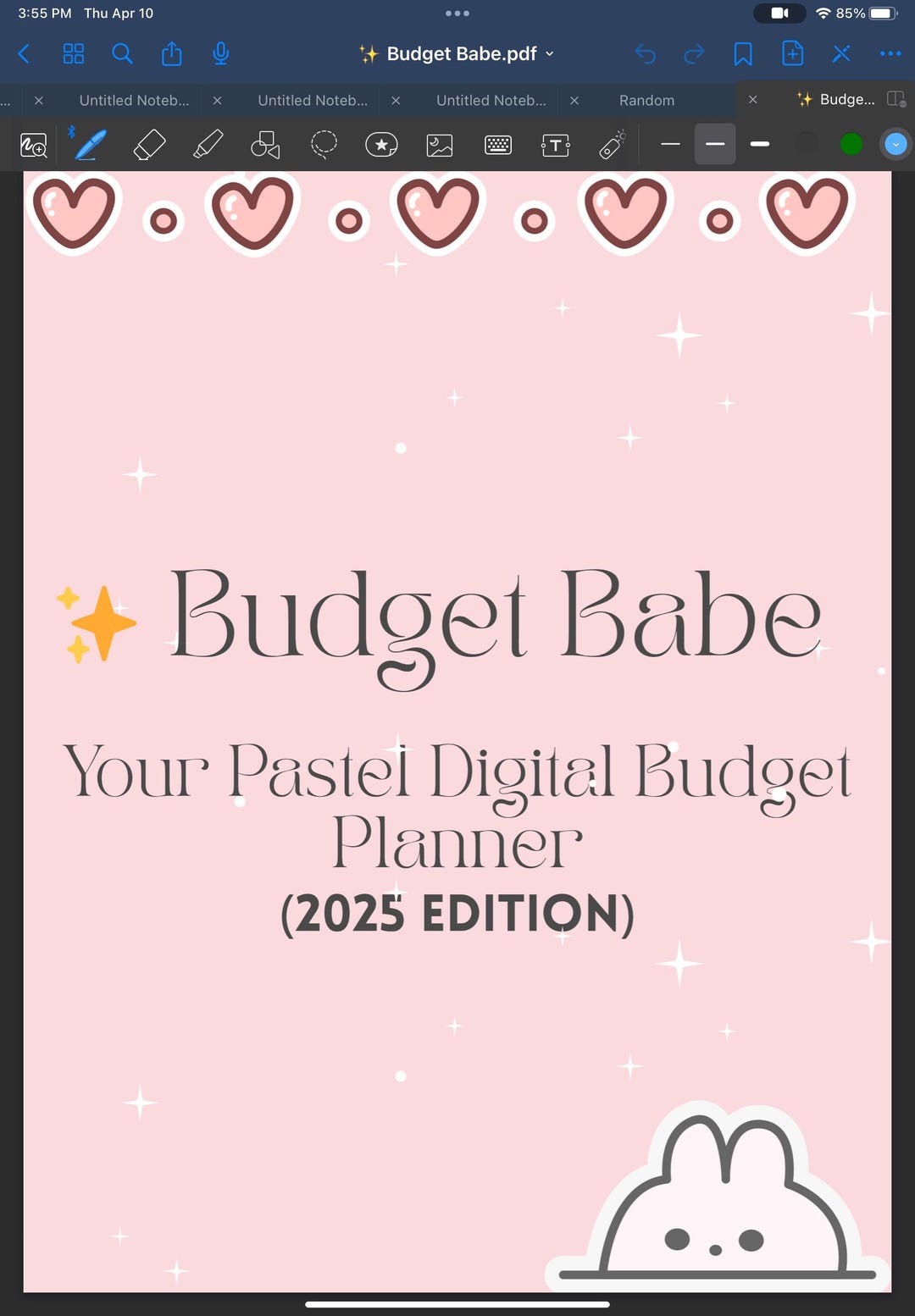 Pastel Digital Budget Planner | Printable Weekly and Monthly Money ...