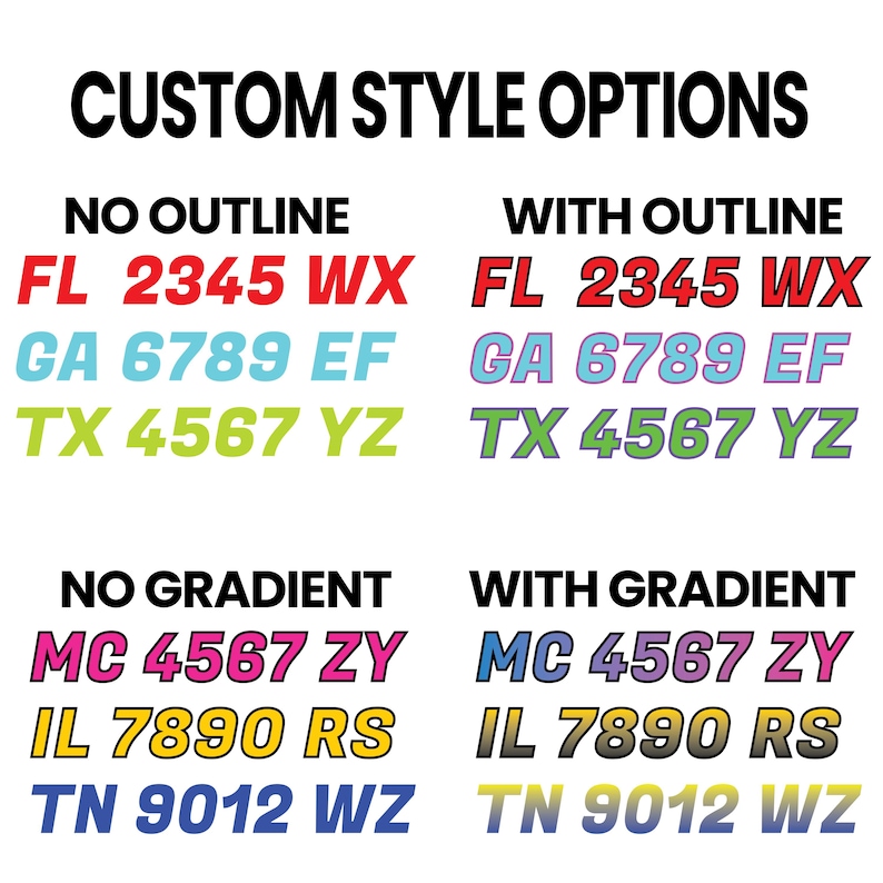 Personalized Registration Numbers – Boat, Jet Ski, Watercraft – Vinyl ...