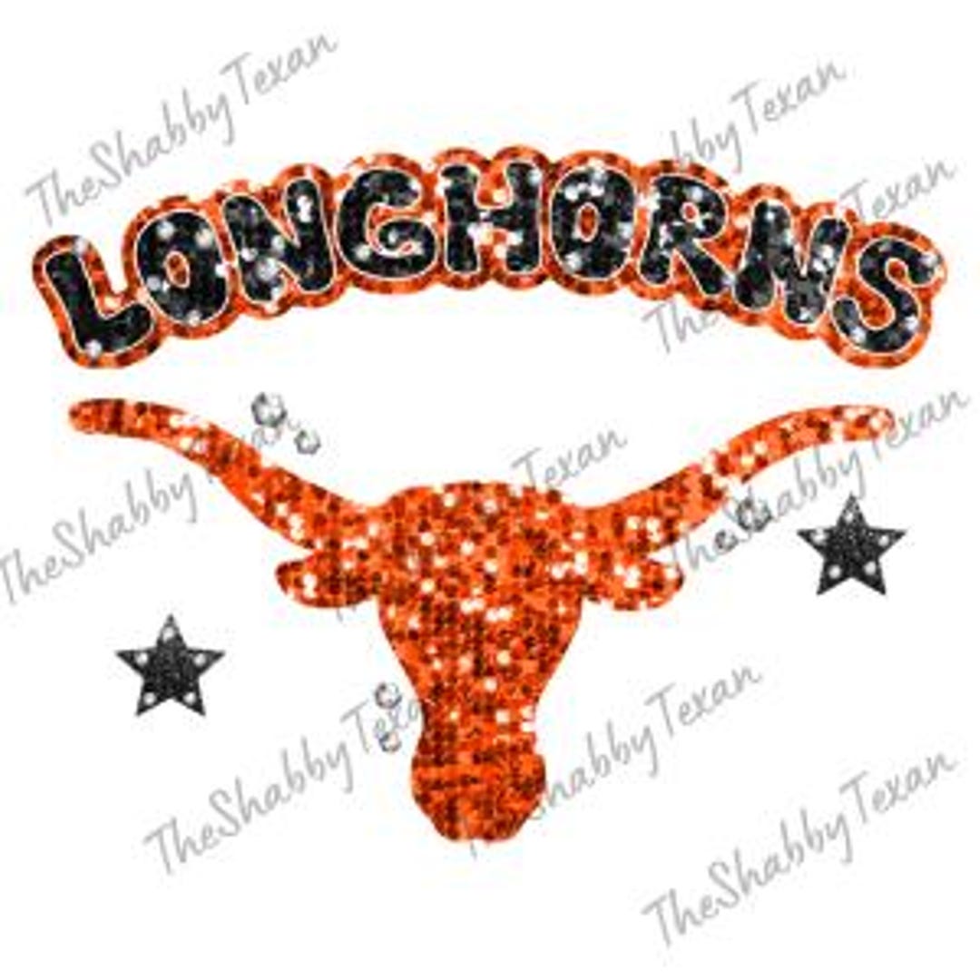 Faux Sparkle Longhorn Fans DTF Transfers - Etsy