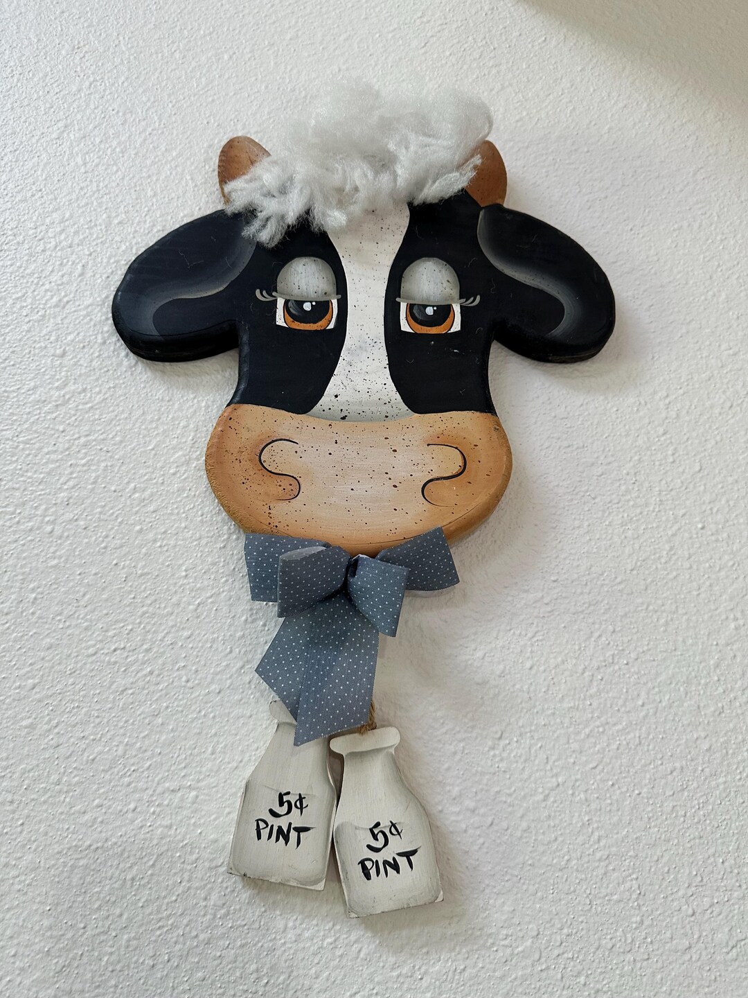 Vintage Wooden Dairy Cow Wall Hanging - Farmhouse/country/cow Decor - Etsy