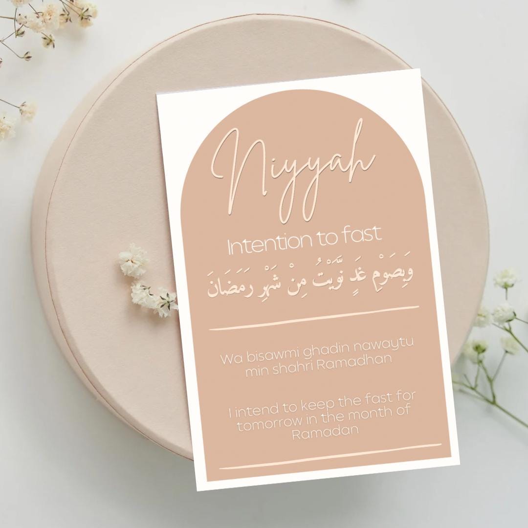 Ramadan Intention and Dua Printable Signs. - Etsy