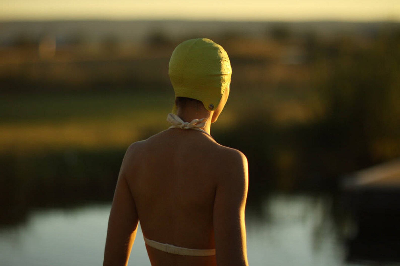 The Blue Suit Woman in a Pool | Etsy