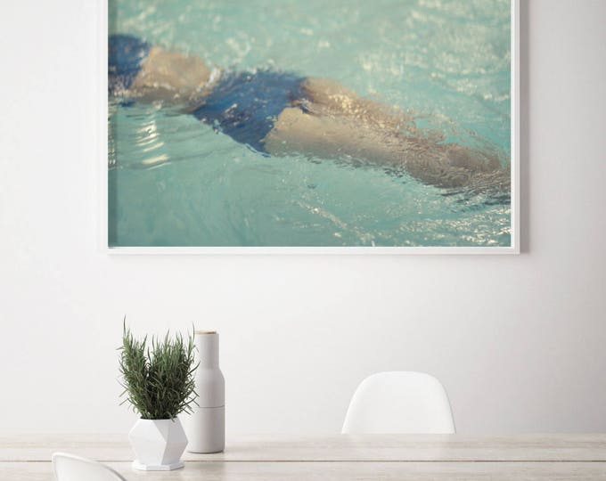 The Blue Suit Woman in a Pool - Etsy
