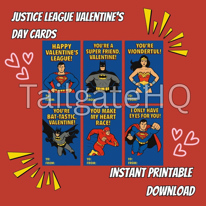 Superhero Valentine - Etsy