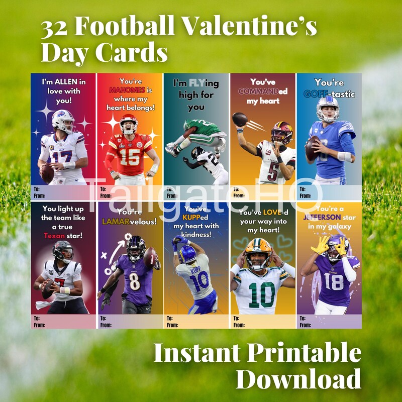 Football Valentine - Etsy