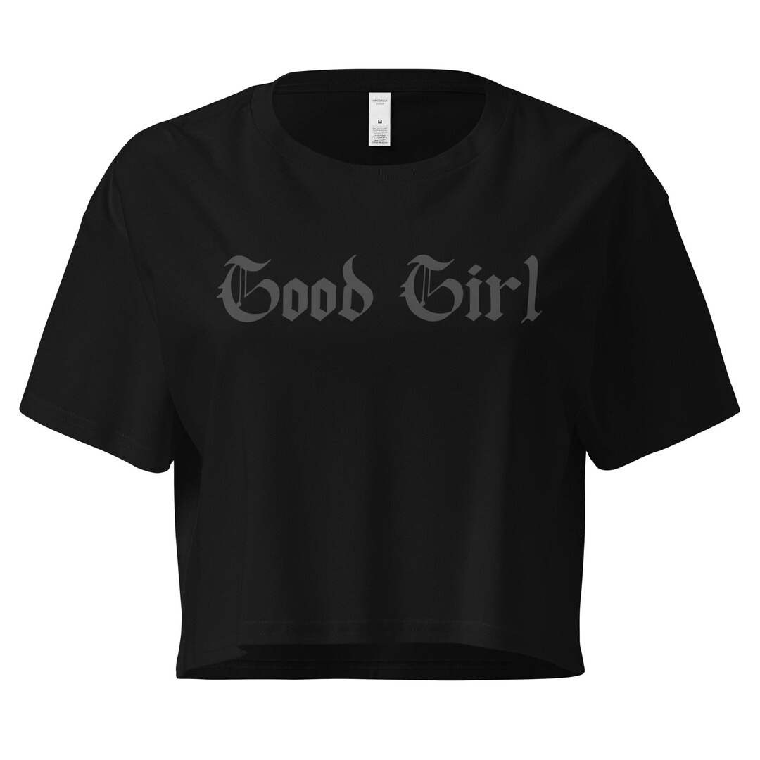 Good Girl Black Crop Top - Dark Romance, Bookish, Booktok Vibes for ...