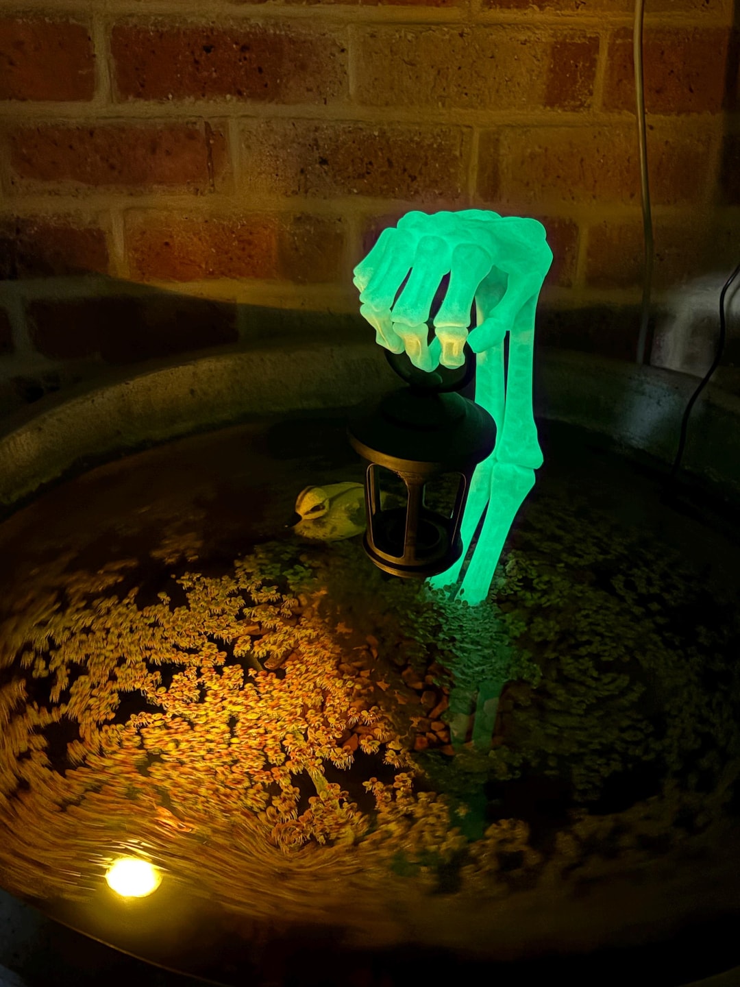 3D Printed Skeletal Hand Lantern: Gothic Halloween Table Lamp - Etsy