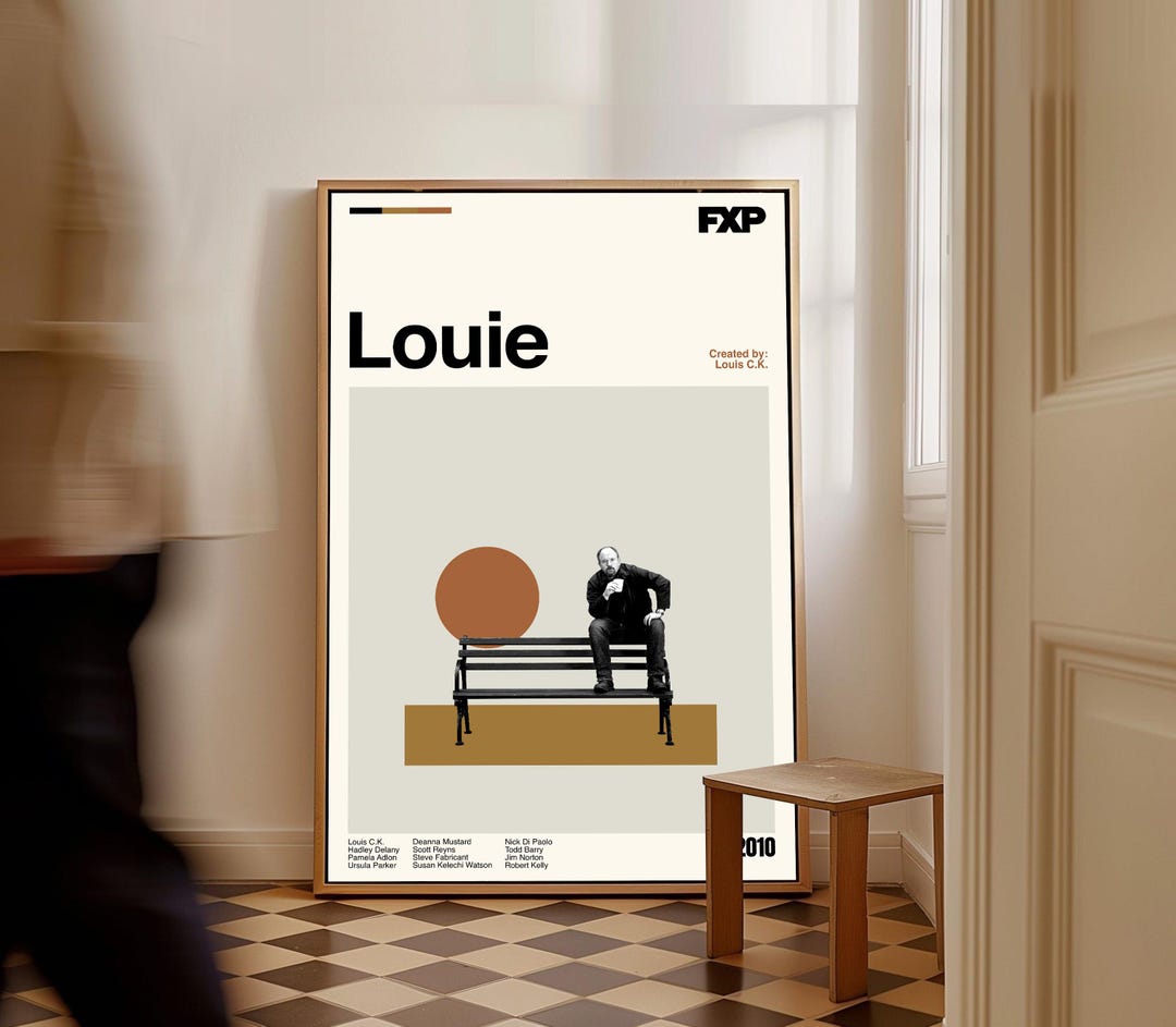 Louie Tv Series Poster - Minimalist Art - Midcentury Modern Print ...