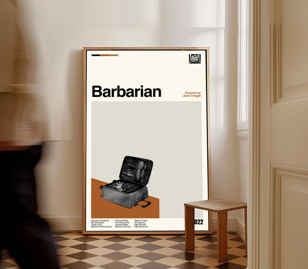 Barbarian Poster - Minimalist Art - Midcentury Modern Print - Retro ...
