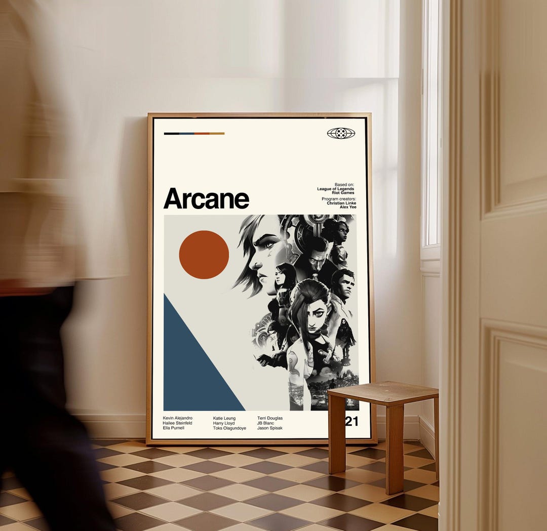 Arcane Poster - Minimalist Art - Midcentury Modern Print - Retro Wall ...