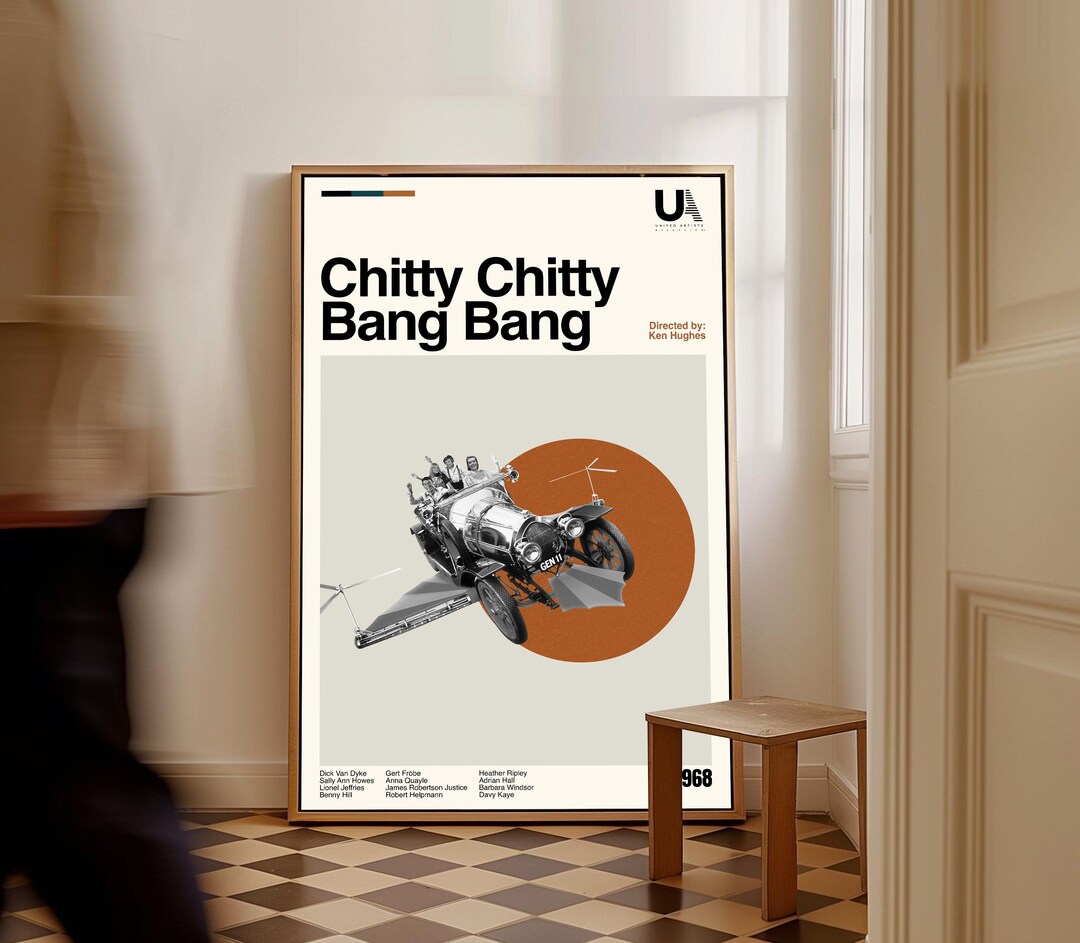 Chitty Chitty Bang Bang Poster - Minimalist Art - Midcentury Modern ...