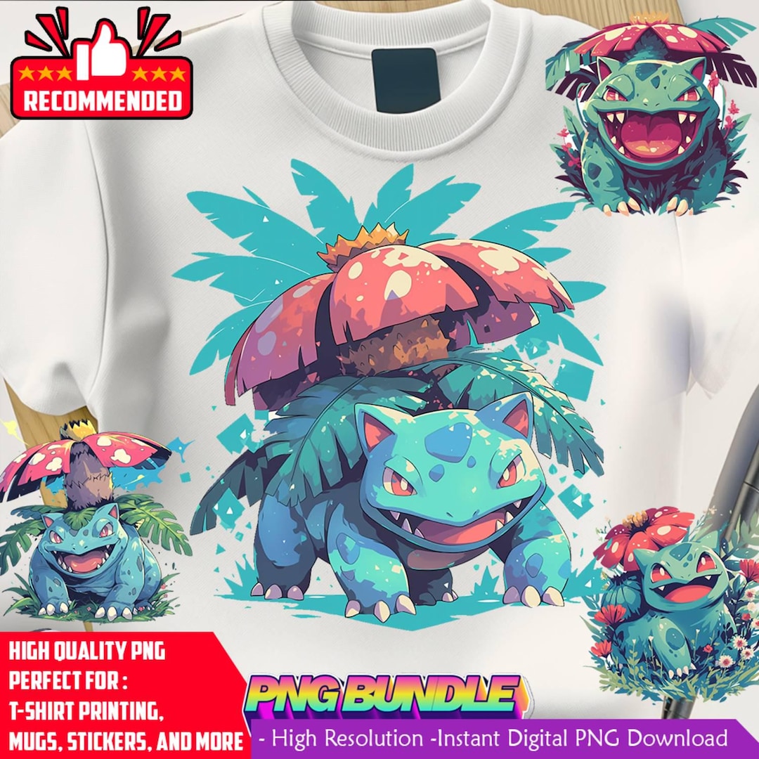 Venusaur Png | Venusaur Tshirt Design - Etsy