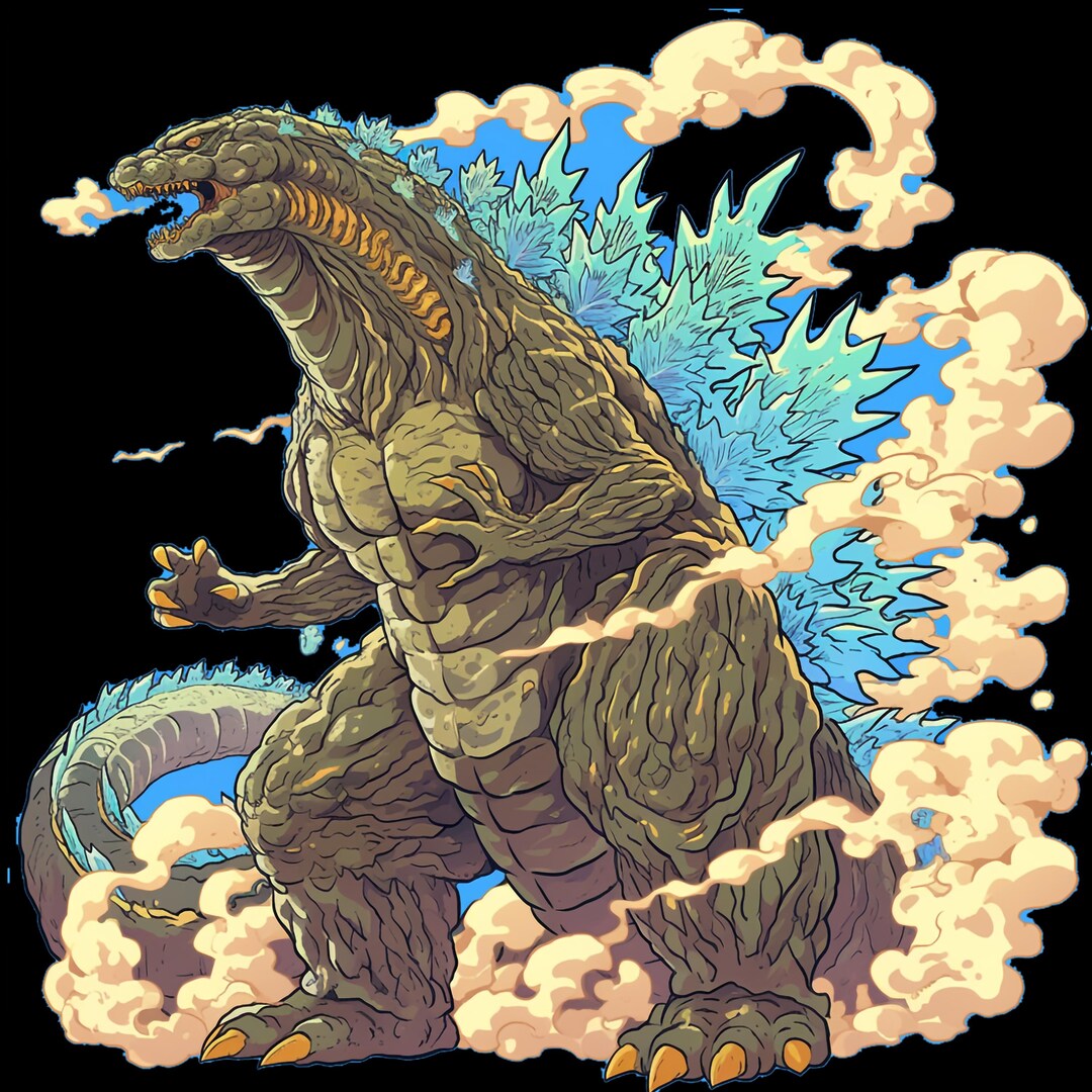 Godzilla Clipart Bundle, Tribal Boho Art Set, Kids Room Decor, Boho T ...