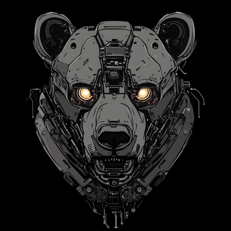 10 Robot Bear Clipart Vector Graphic Png Transparent - Etsy