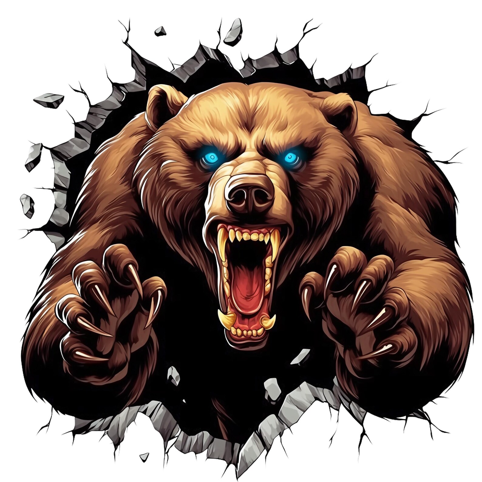 Bear Clipart | Terrifying Bear Clipart Bundle | 10 High-quality Designs ...