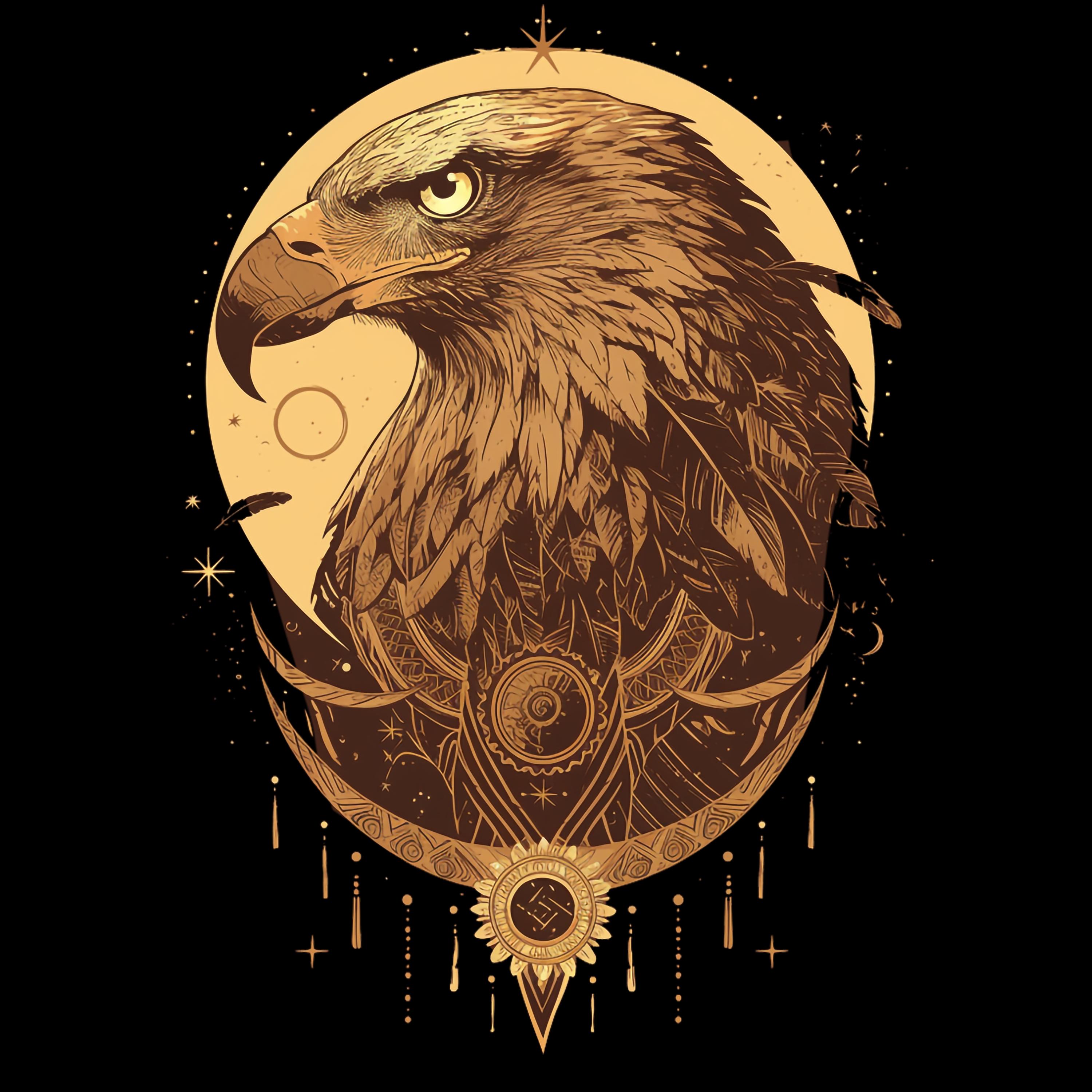 Bohemian Eagle Clipart Bundle, Tribal Boho Art Set, Kids Room Decor ...