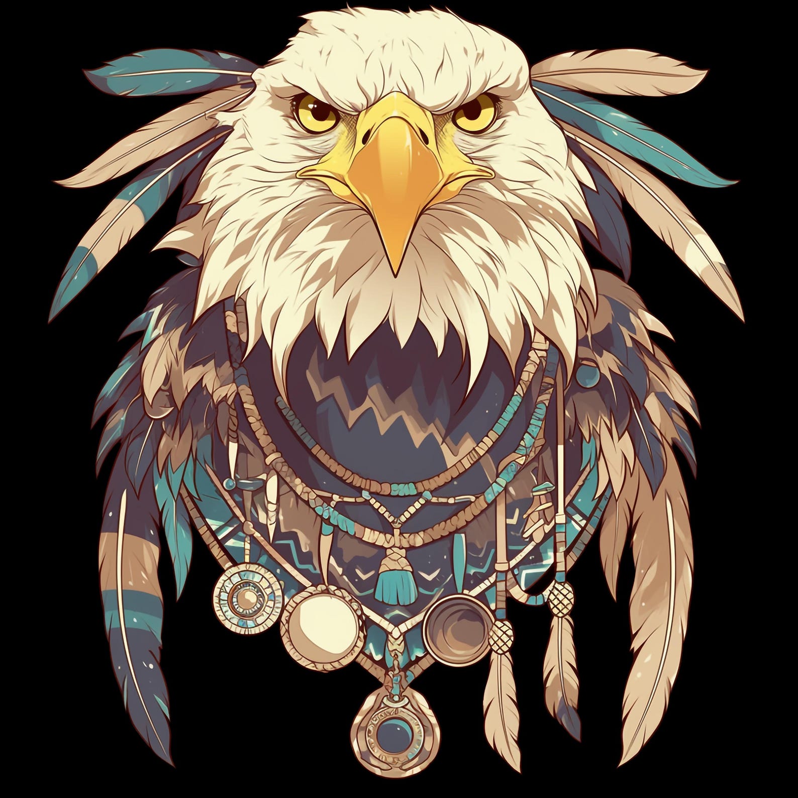 Bohemian Eagle Clipart Bundle, Tribal Boho Art Set, Kids Room Decor ...