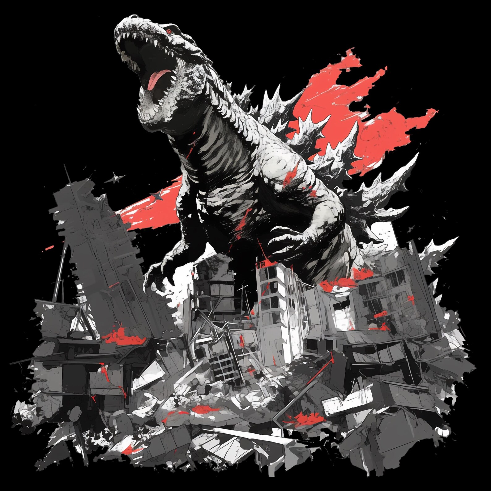 Godzilla Design Bundle | Godzilla Clipart Bundle | 10 High-quality ...