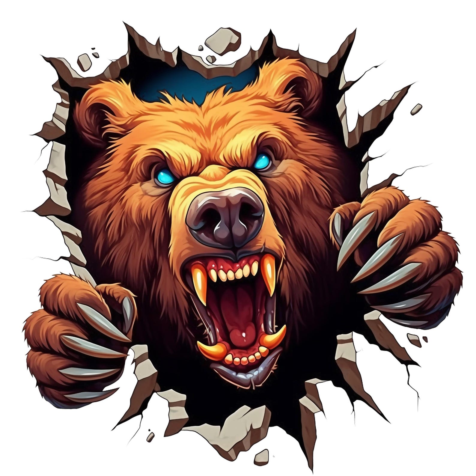 Bear Clipart | Terrifying Bear Clipart Bundle | 10 High-quality Designs ...