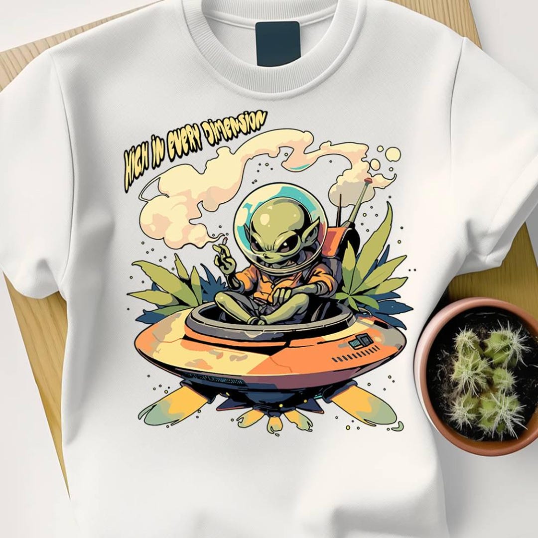 ALIEN CANNABIS Png, Sublimation Design, DTF Png, Cannabis Design ...