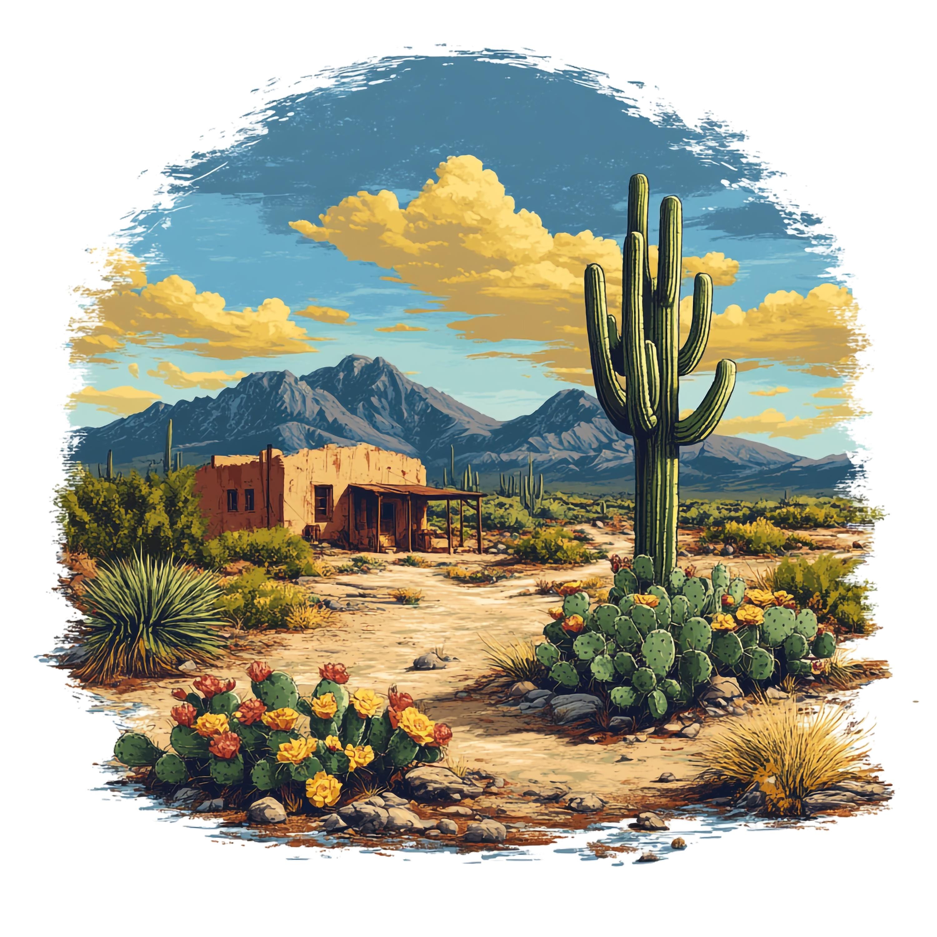 Desert Clipart Bundle, Cactus Clipart, Cactus PNG, Desert PNG, Desert ...