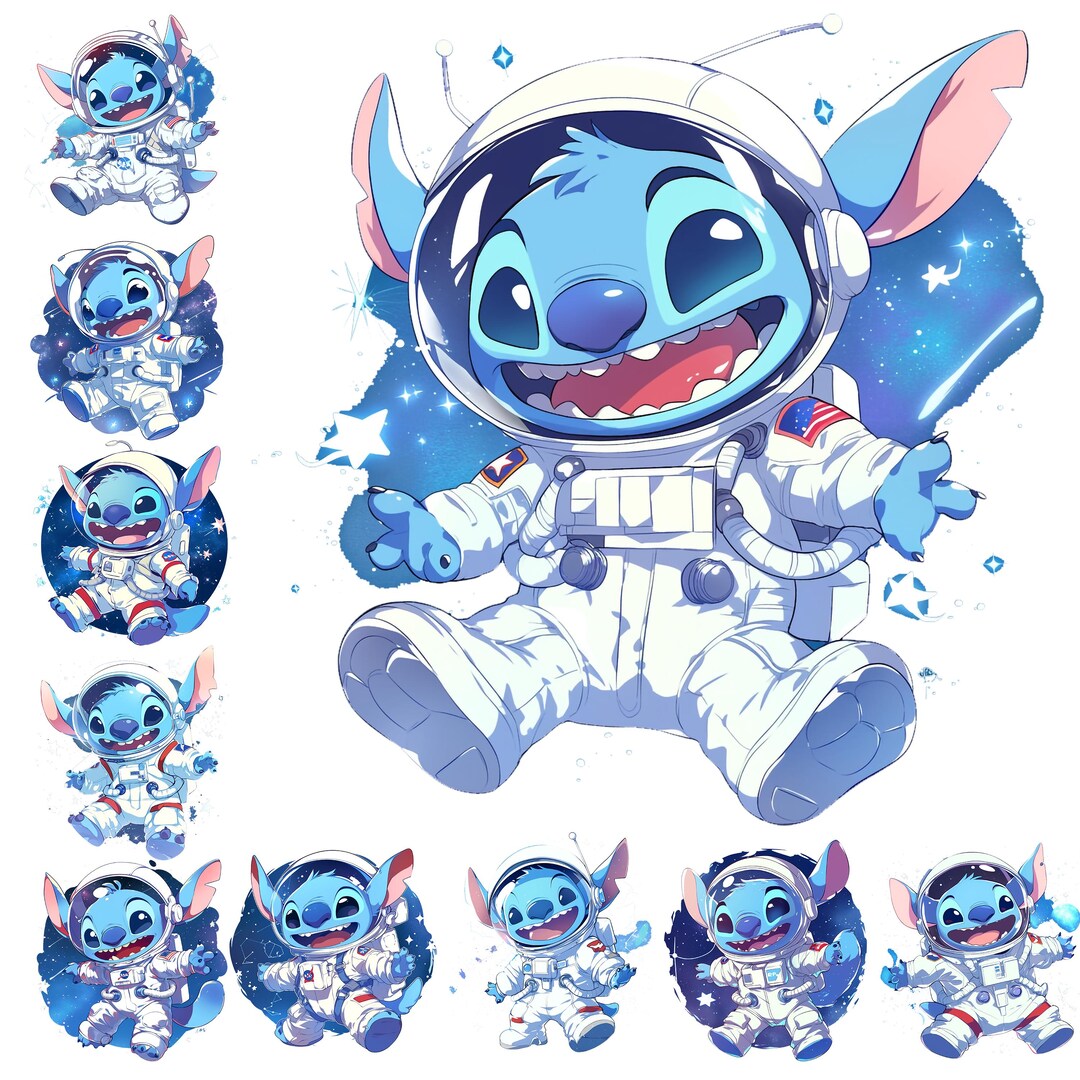 Stitch Astronaut Design Bundle - Commercial Use, Instant Download ...