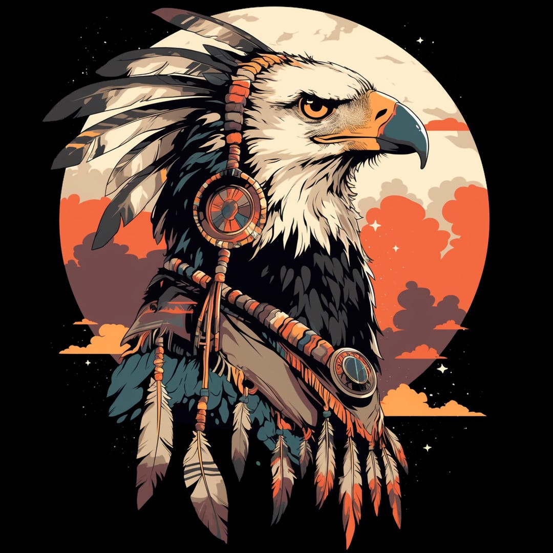 Bohemian Eagle Clipart Bundle, Tribal Boho Art Set, Kids Room Decor ...