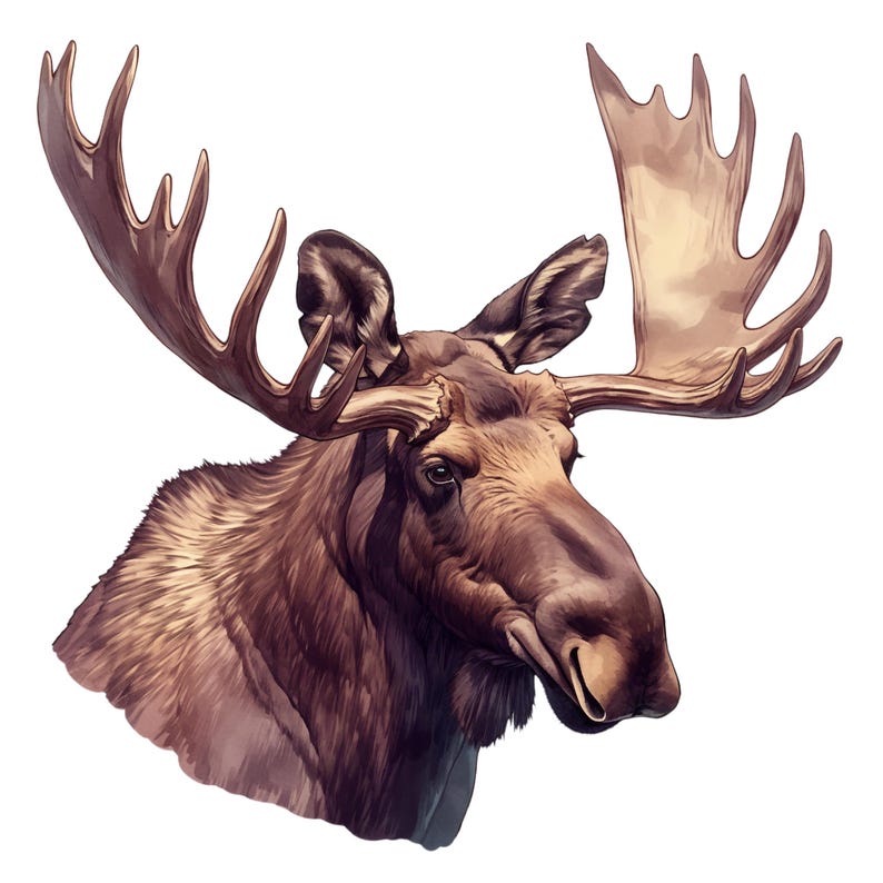 Moose Clipart | Clipart Bundle | 10 High-quality Designs | Wall Art ...