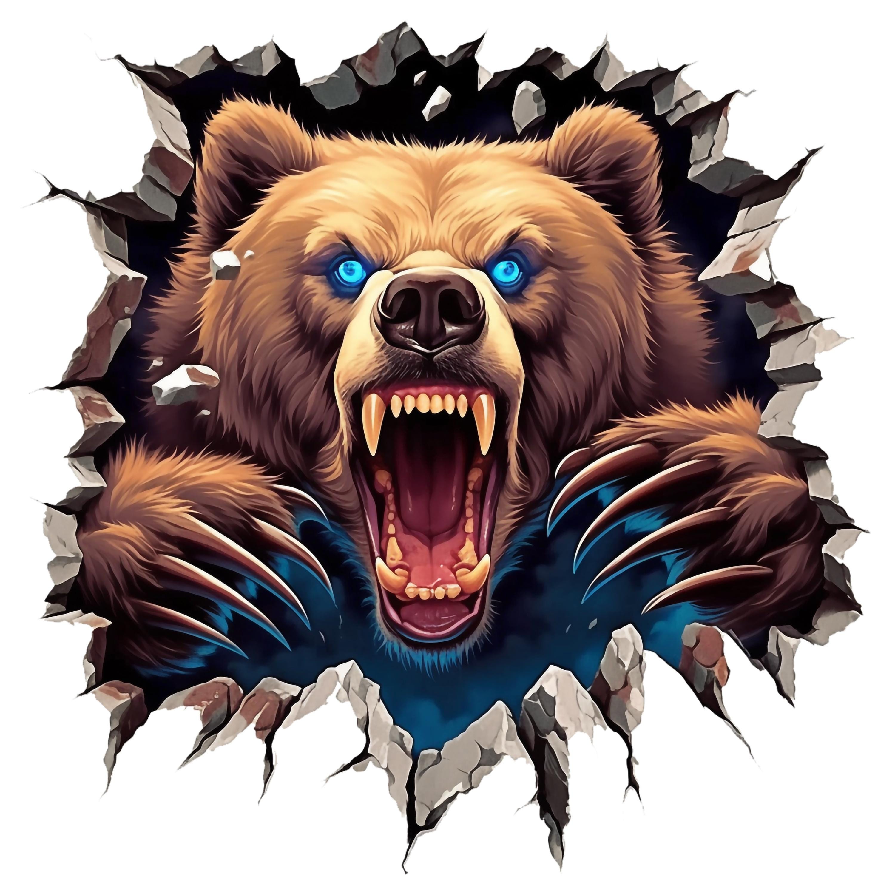 Bear Clipart | Terrifying Bear Clipart Bundle | 10 High-quality Designs ...