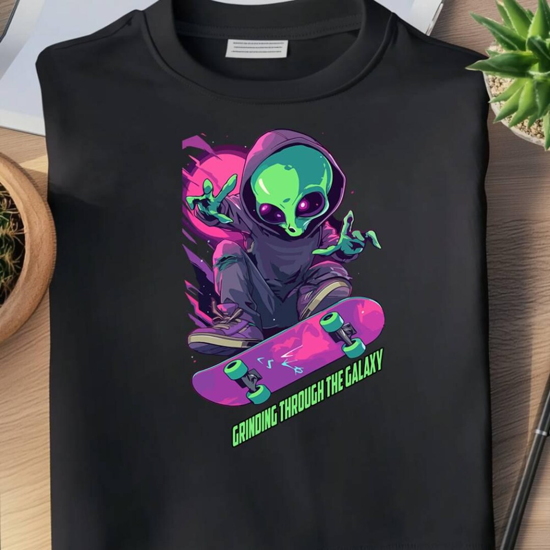 ALIEN Skateboard Png, Sublimation Design, DTF Png, Skateboard Design ...