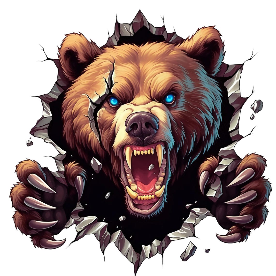 Bear Clipart | Terrifying Bear Clipart Bundle | 10 High-quality Designs ...