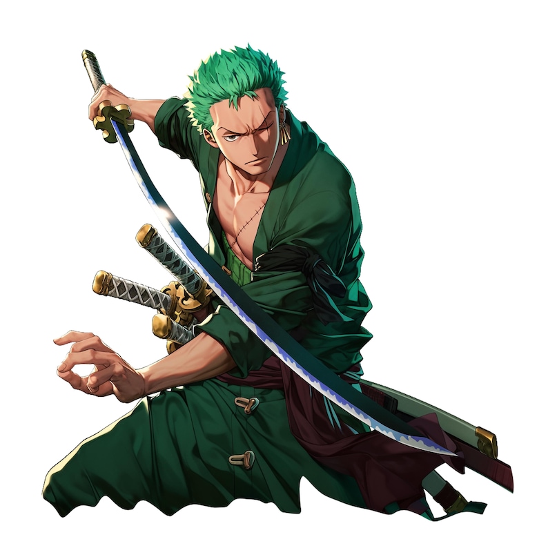 Roronoa Zoro PNG Bundle | High-quality Anime Designs for DTF Transfers ...