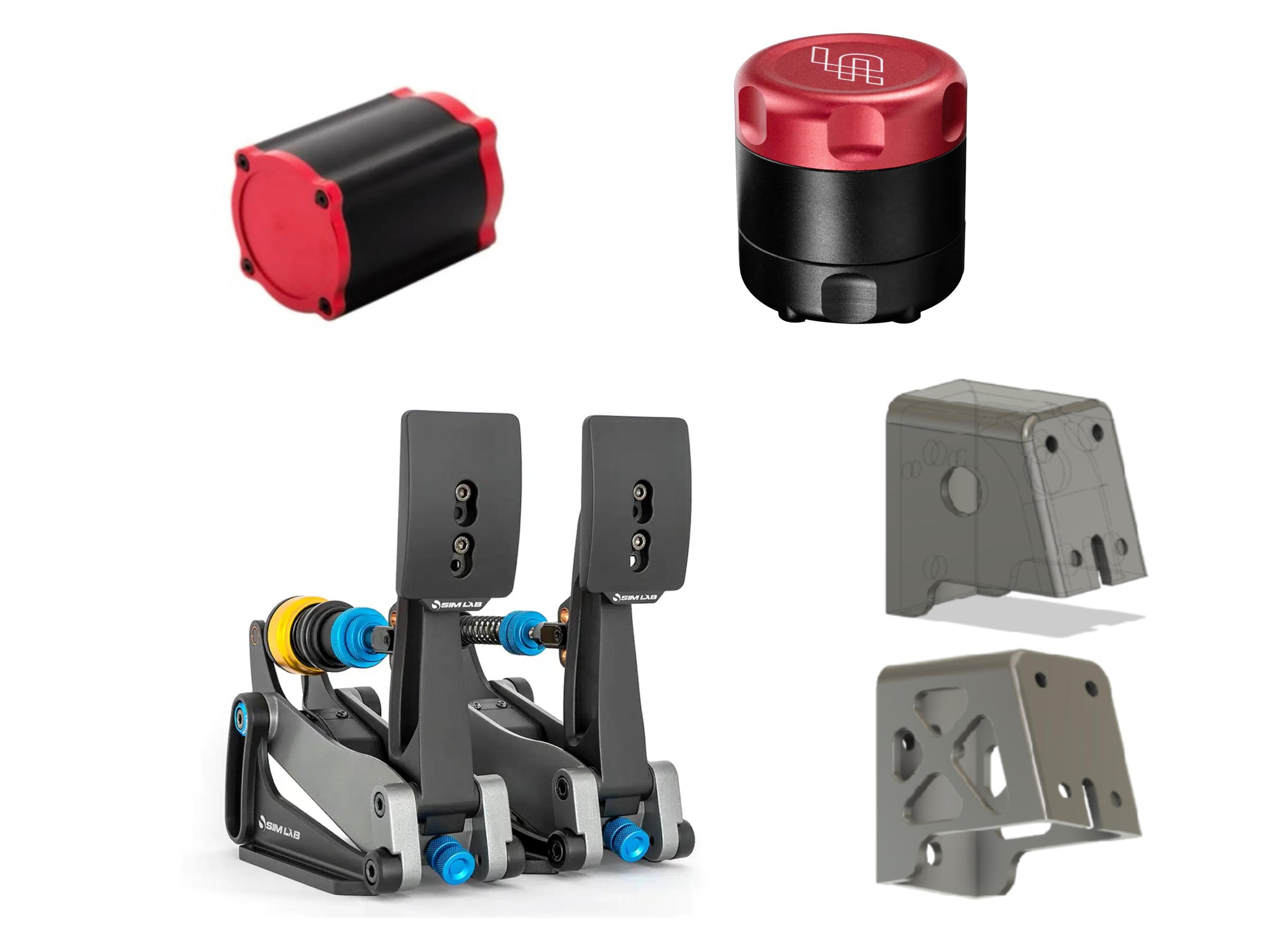 Simlab XP1 Pedal Simagic P-HPR Mount Adapter Set | Haptic Pedal Reactor ...