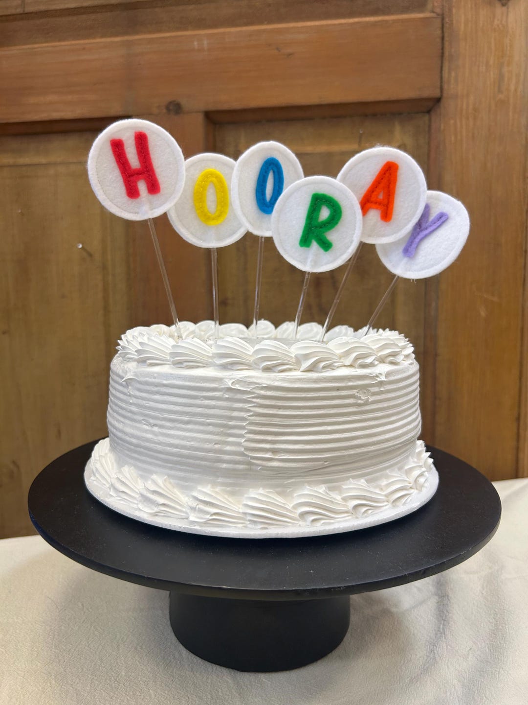 Handmade Felt Hooray Cake Topper – Celebration Cake Decor - Etsy
