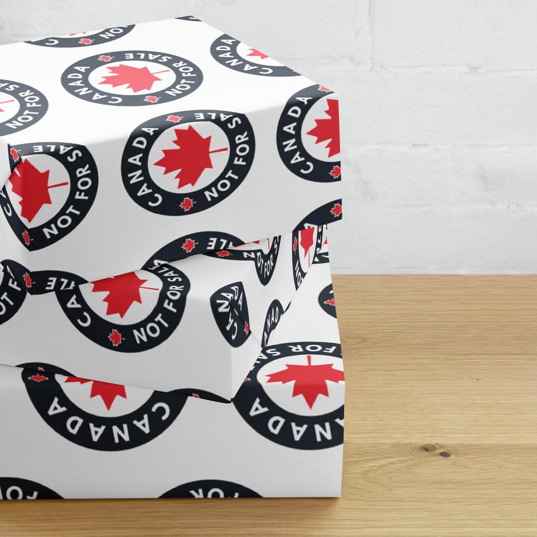 Canada Not for Sale Wrapping Paper Sheets X 3 - Bold Maple Leaf Design ...