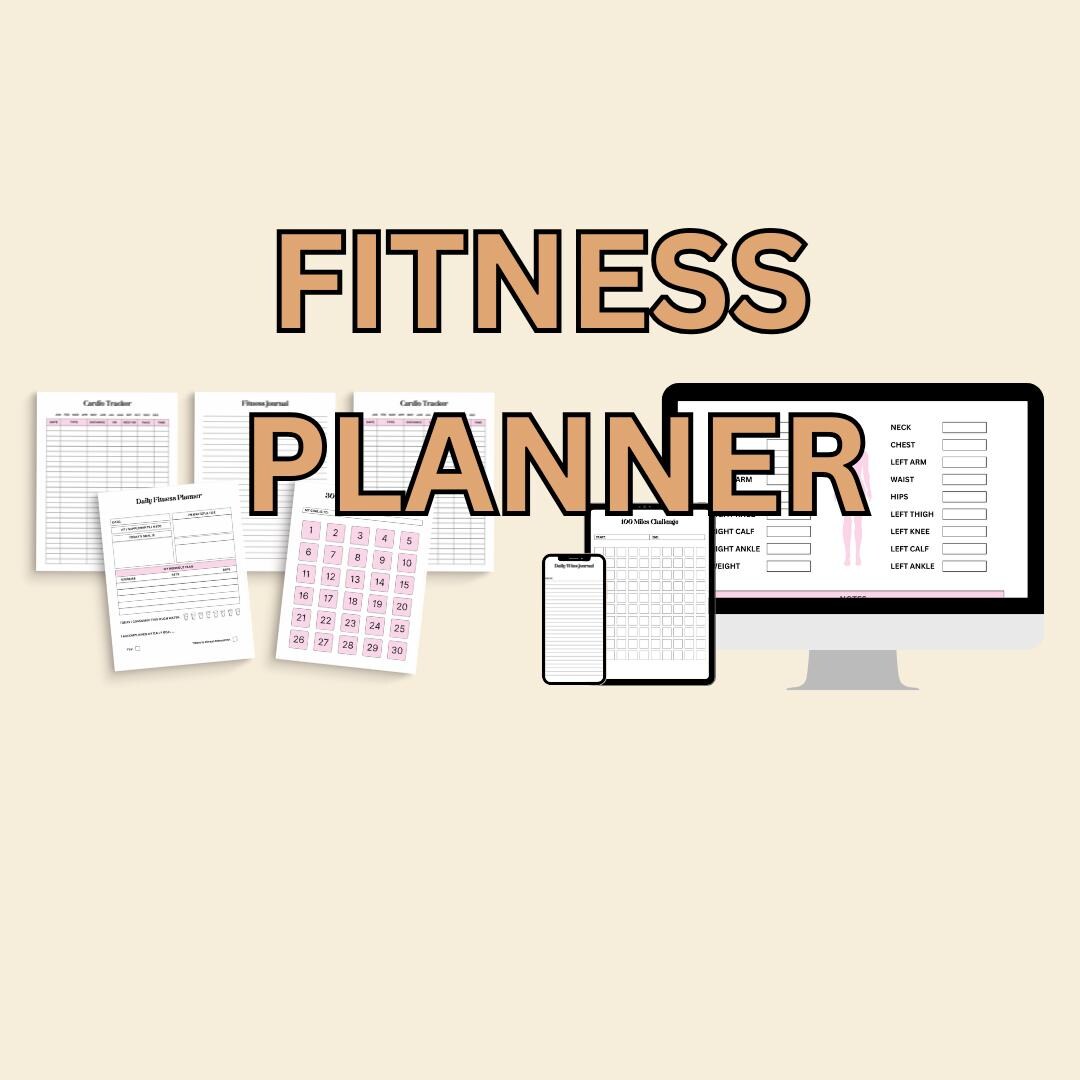 Fitness Planner, Digital Health and Fitness Planner, Fitness Journal ...