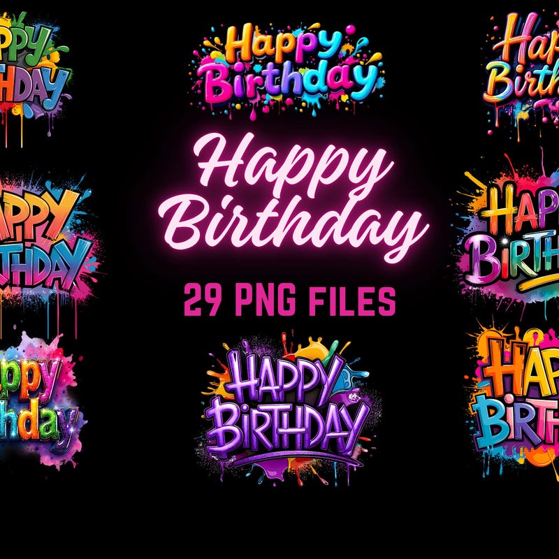 Birthday Graffiti Hats - Etsy